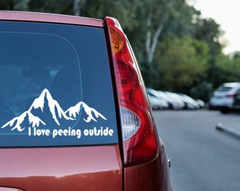 I Love Peeing Outside Funny Vinyl Sticker - Etsy