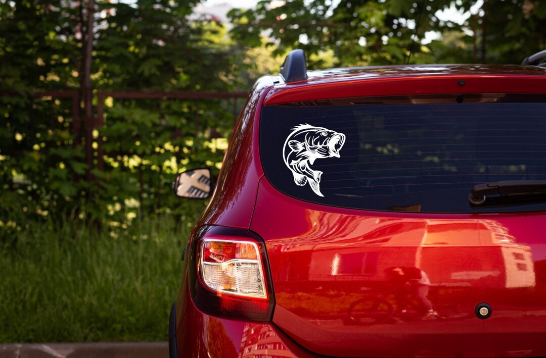 Large Mouth Bass Decal Free Shipping Vinyl Decal Custom Decal Car ...