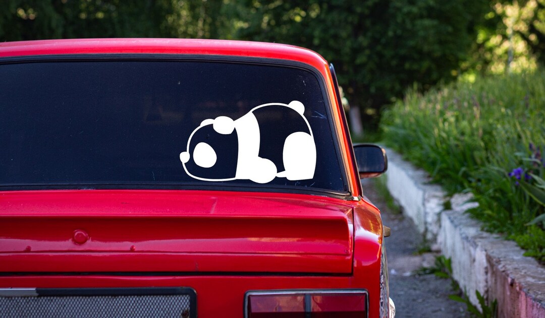 Tired Panda Car Decal Free Shipping Vinyl Decal Custom Decal Car ...