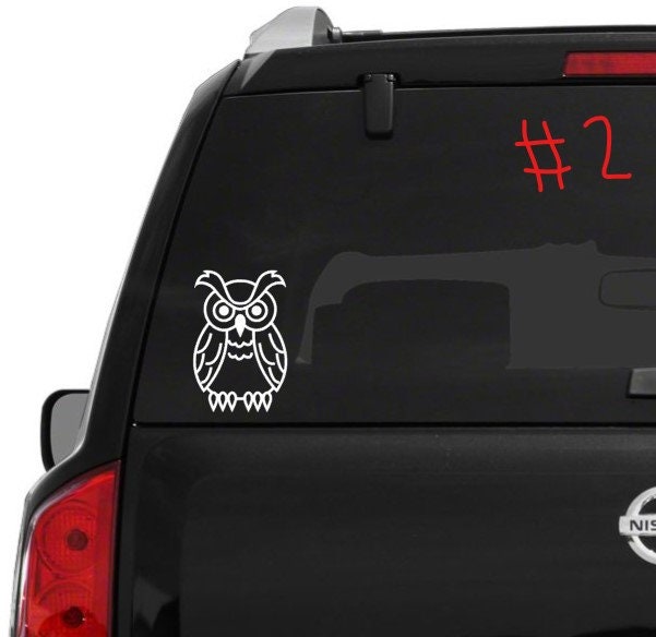 Owl Car Decal Free Shipping Vinyl Decal Custom Decal Car Sticker - Etsy