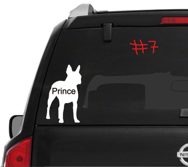 Personalized Dog Car Decal Free Shipping Vinyl Decal Custom | Etsy