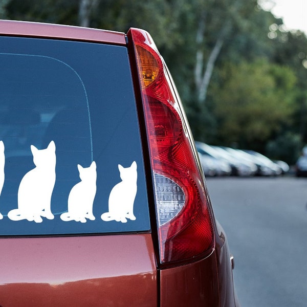 Custom Cat Family Car Decals - Etsy