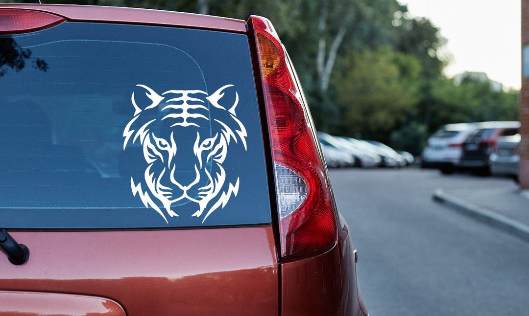 Tiger Face Decal Free Shipping Vinyl Decal Custom Decal Car Sticker ...