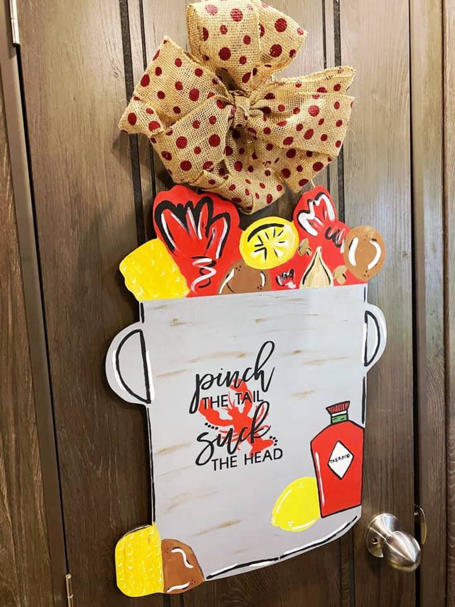 Crawfish Pot Door Hanger Crawfish Door Hanger Crawfish Boil - Etsy