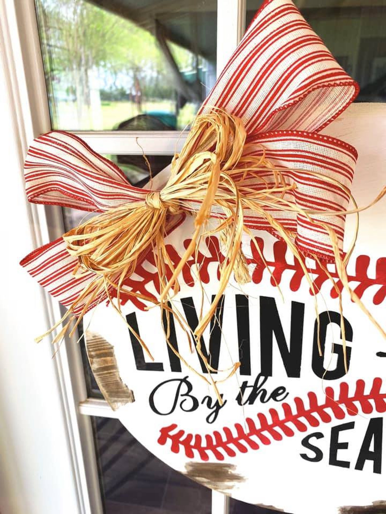 Round Baseball Door Hanger, Round Door Hanger, Round Sign, Baseball ...