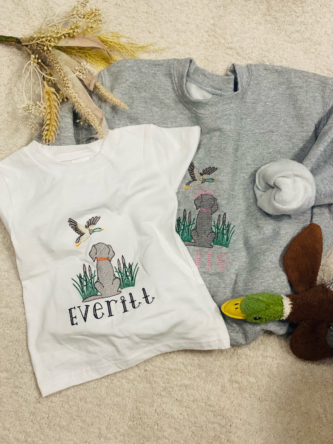 Duck Dog Shirt, Duck Hunting Embroidered Shirt, Personalized Hunting ...