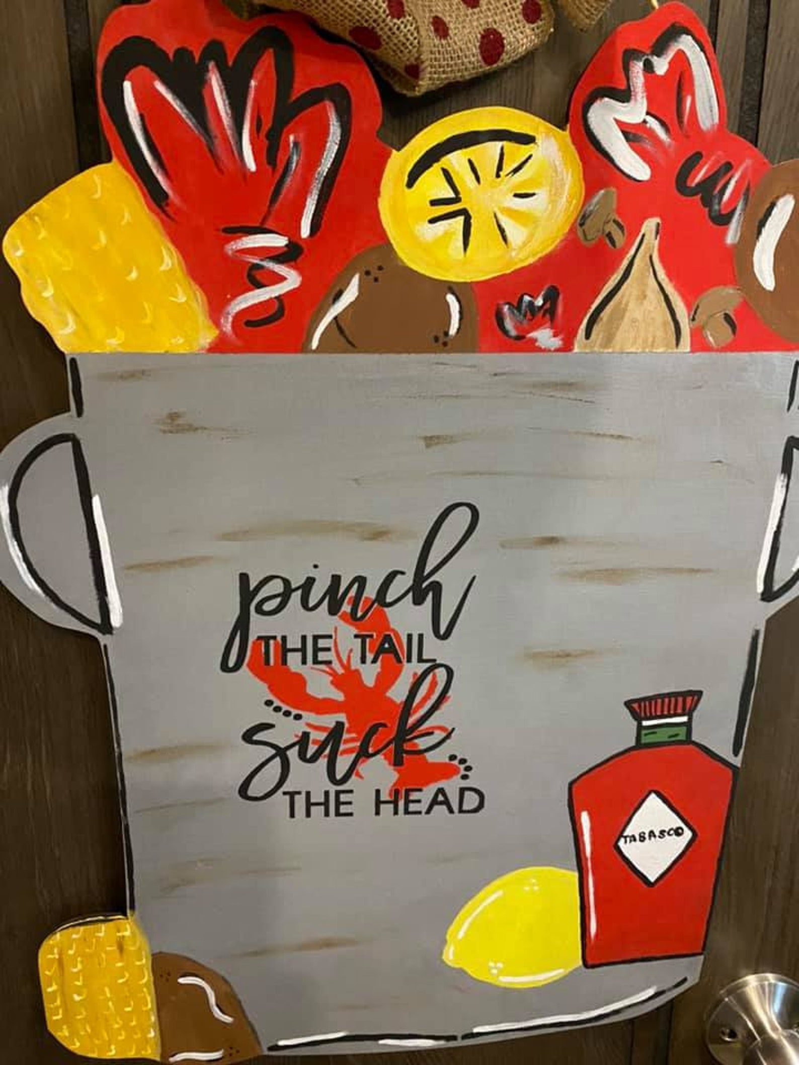 Crawfish Pot Door Hanger Crawfish Door Hanger Crawfish Boil - Etsy