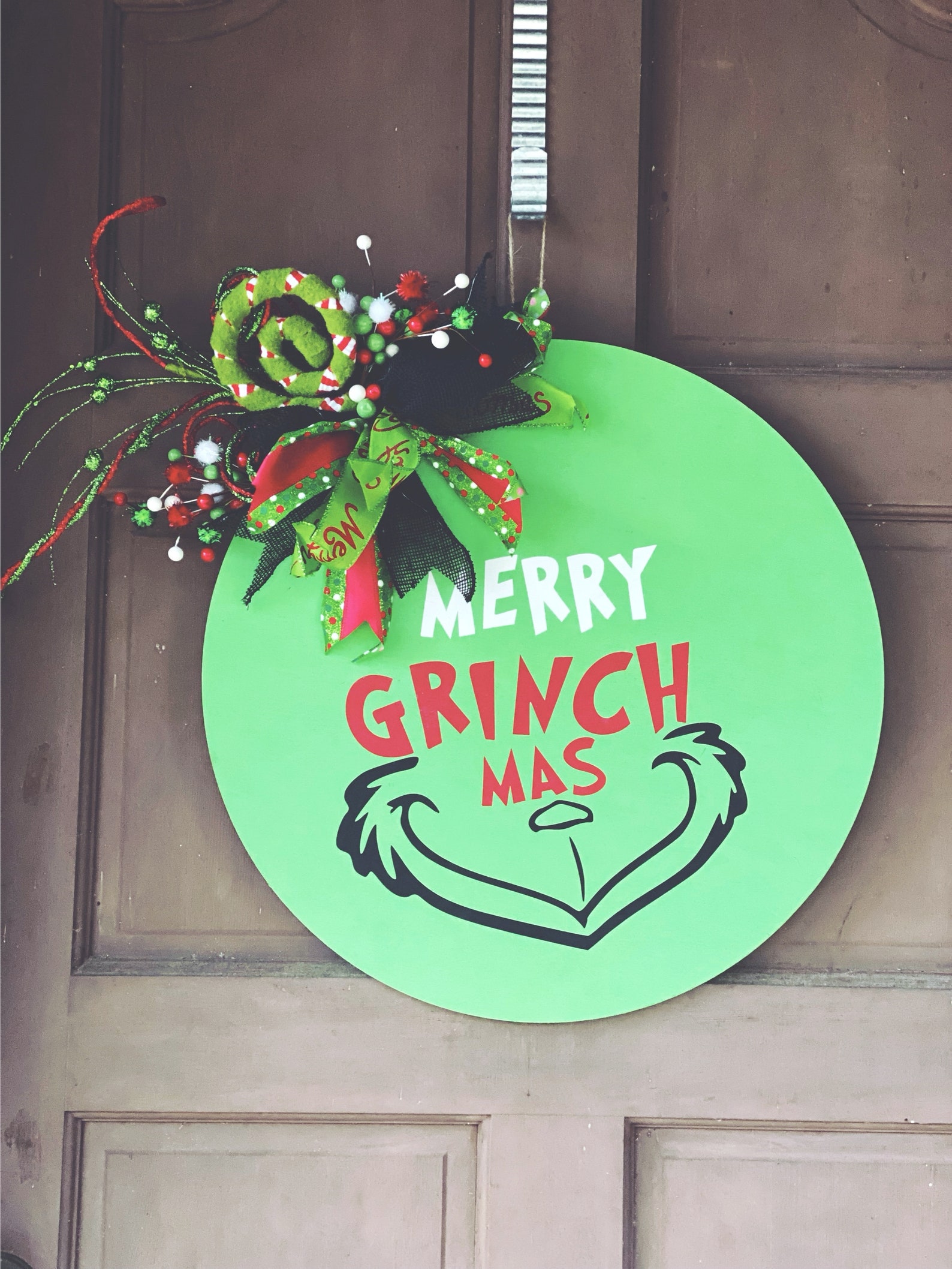 Front Door Decor Grinch Front Door Wreath Grinch Door - Etsy