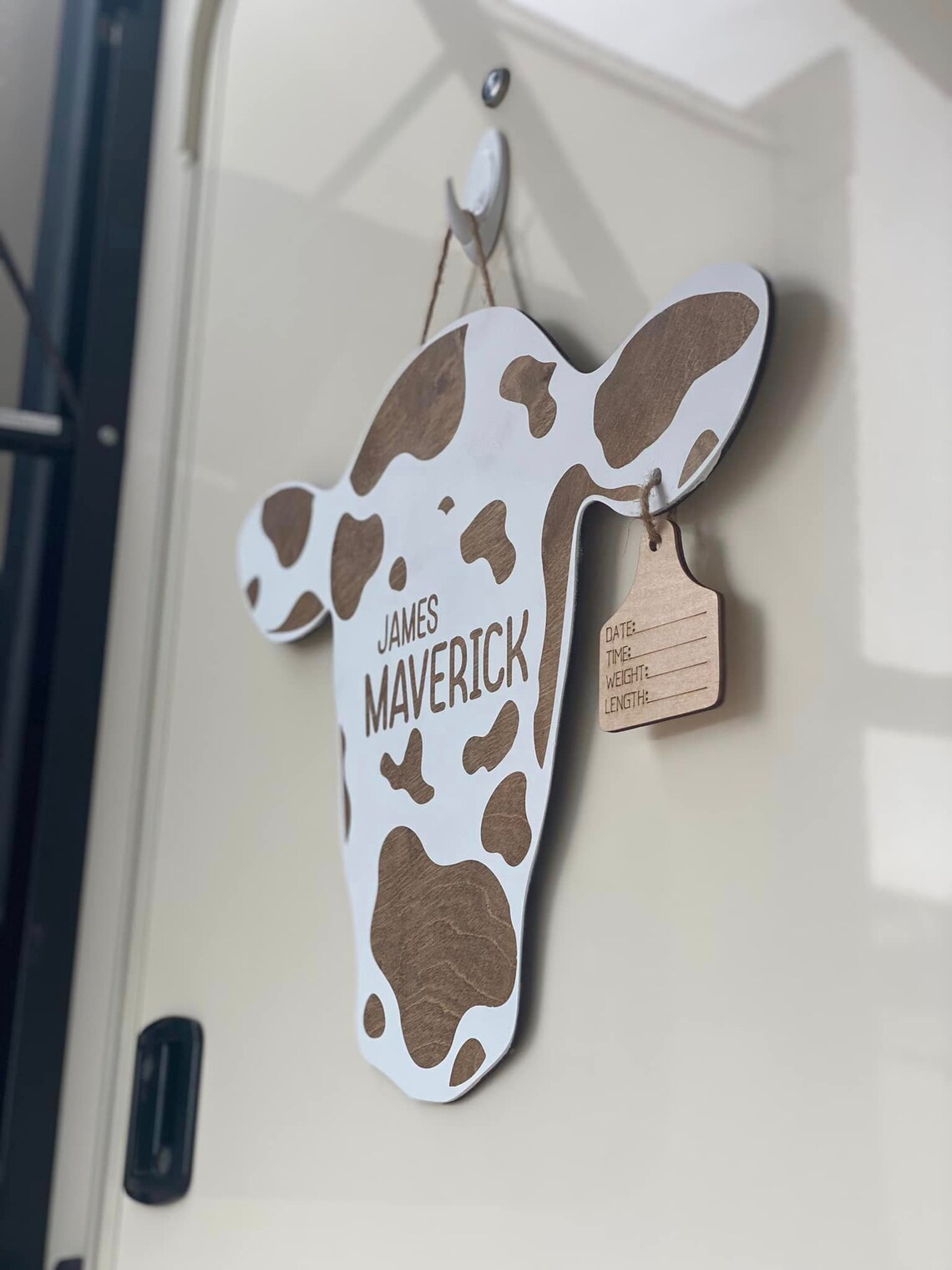 Western Birth Announcement Birth Stat Sign Hospital Door - Etsy