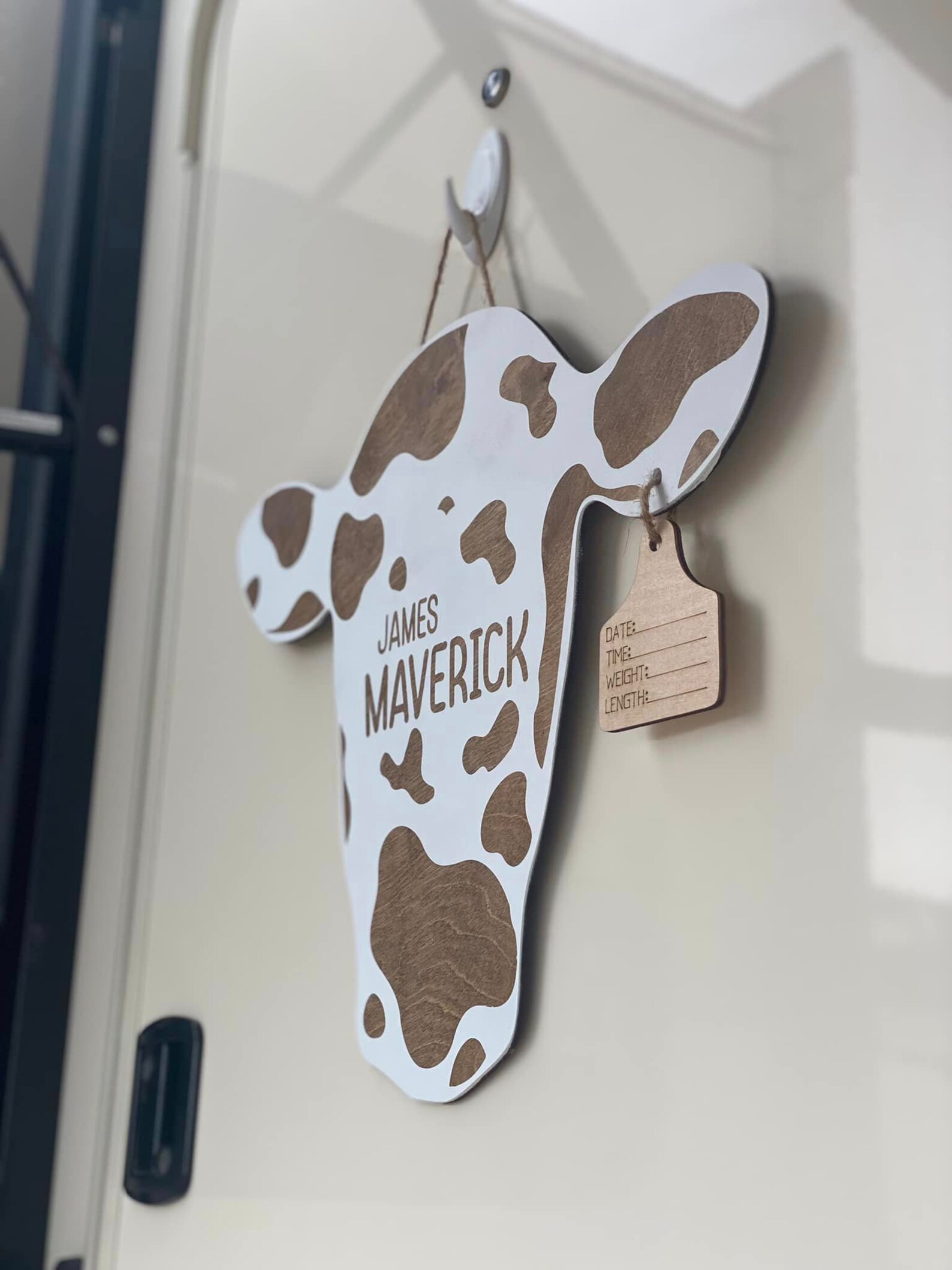 Western Birth Announcement Birth Stat Sign Hospital Door - Etsy