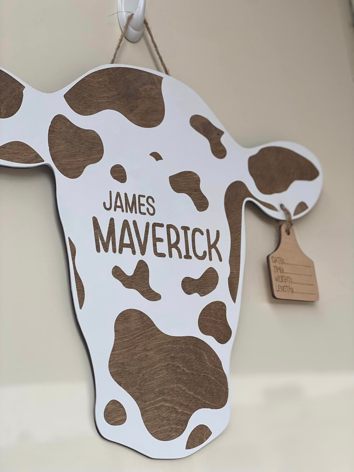 Western Birth Announcement Birth Stat Sign Hospital Door - Etsy