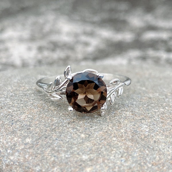 Smoky Quartz Ring - Etsy