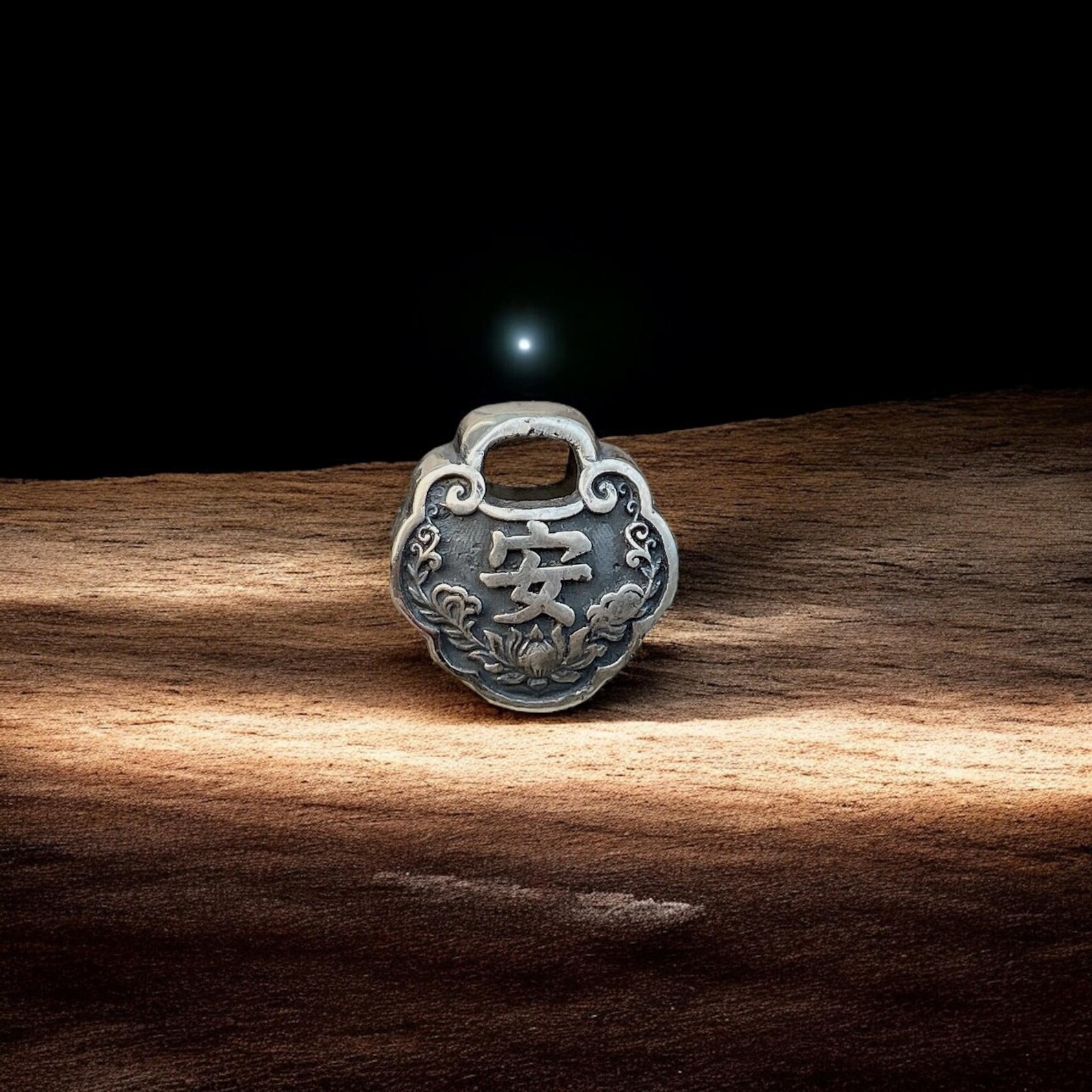 Longevity Lock Charm, S925 Sterling Silver, Chinese New Year Gift - Etsy