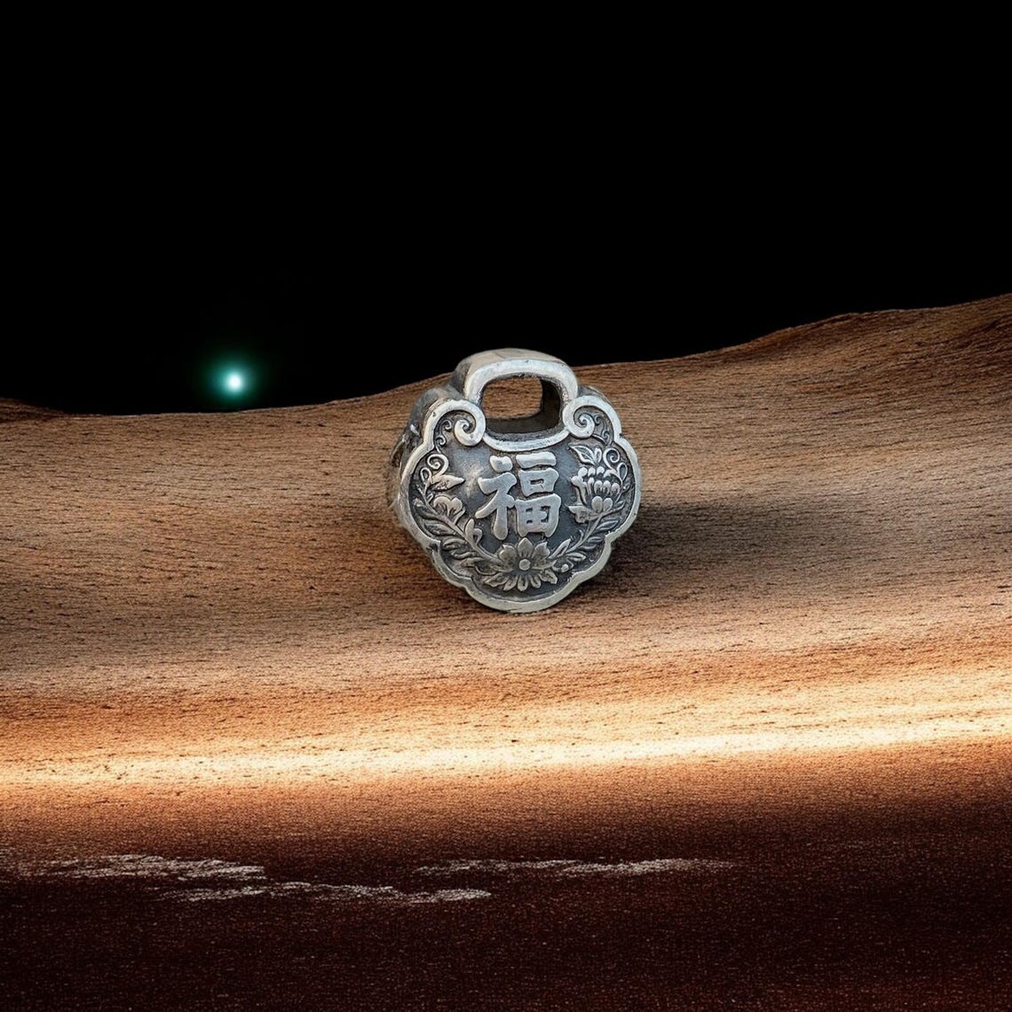 Longevity Lock Charm, S925 Sterling Silver, Chinese New Year Gift - Etsy