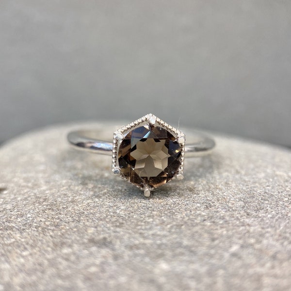 Smoky Quartz Ring - Etsy
