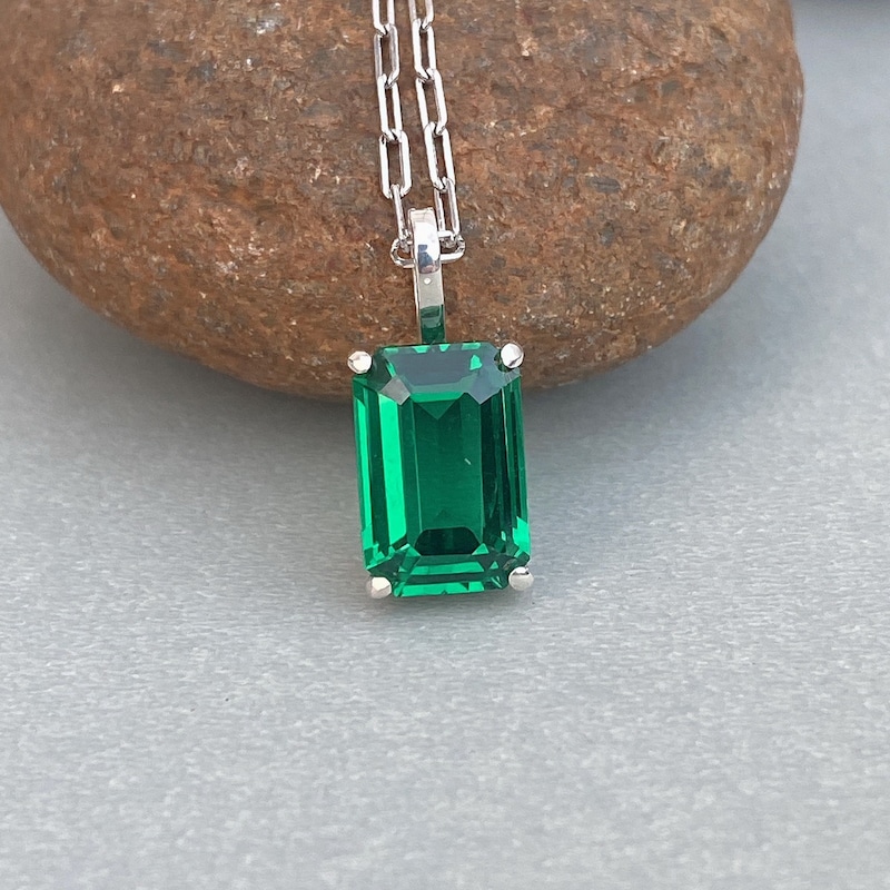 Emerald Pendant - Etsy