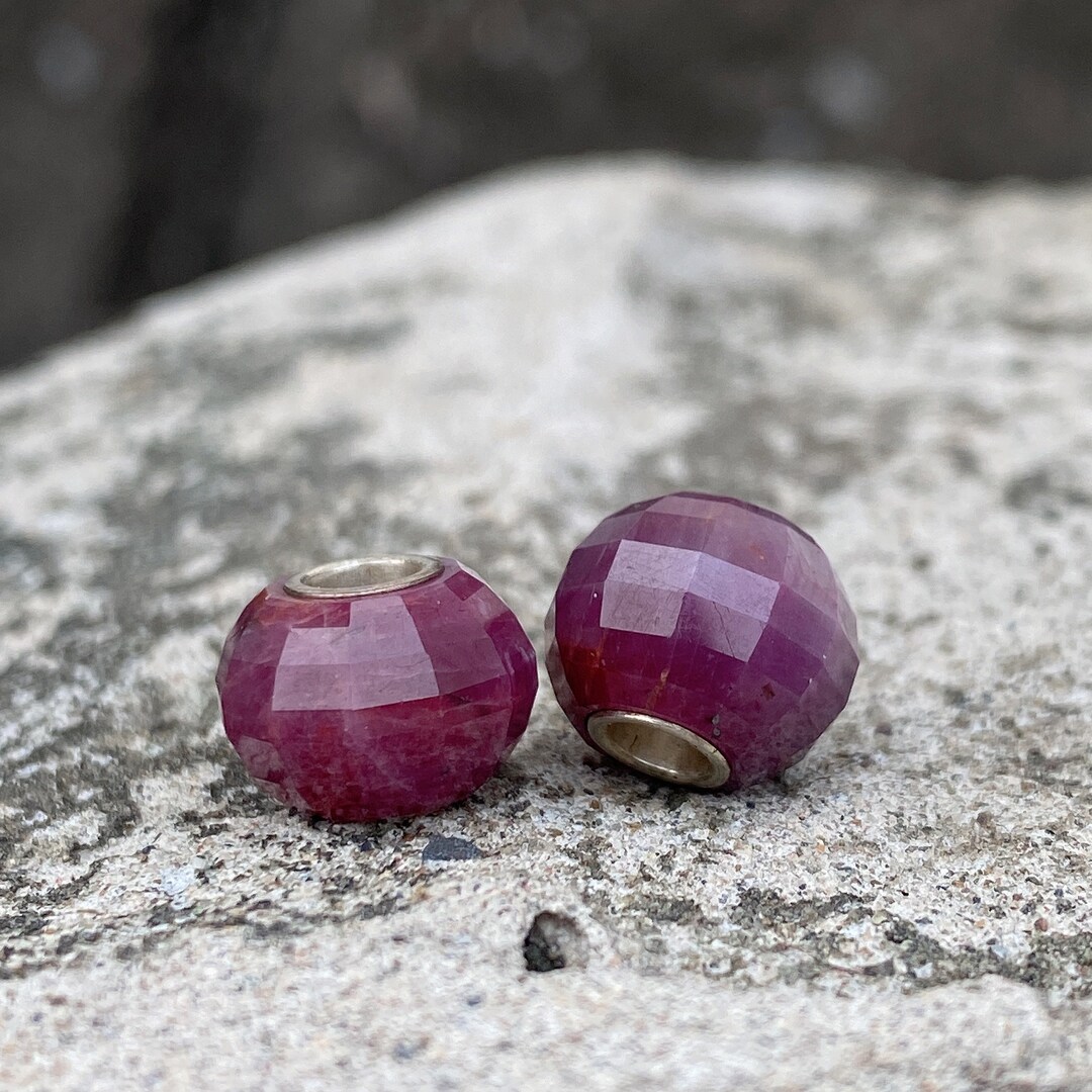 Natural Ruby Bead Lantern Shape Small Size, Ruby Charm Bead for ...