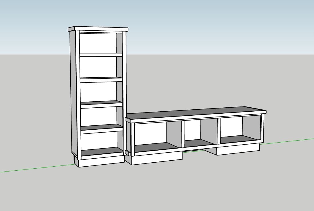 Build Plan PDF Bench Shelf, DIY Bench Shelf Carpentry Plans, Printable ...