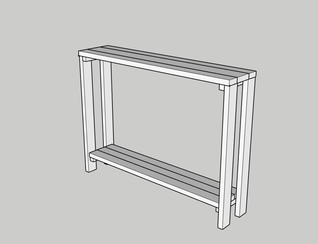 Build Plans PDF Sofa Table, DIY Console Carpentry Plans, Printable ...