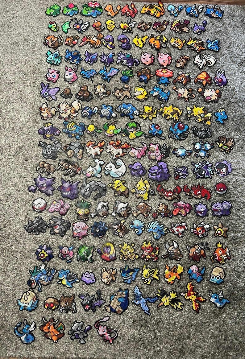 Pokemon Gen 1 Perler Sprites COMPLETE SET - Etsy Hong Kong