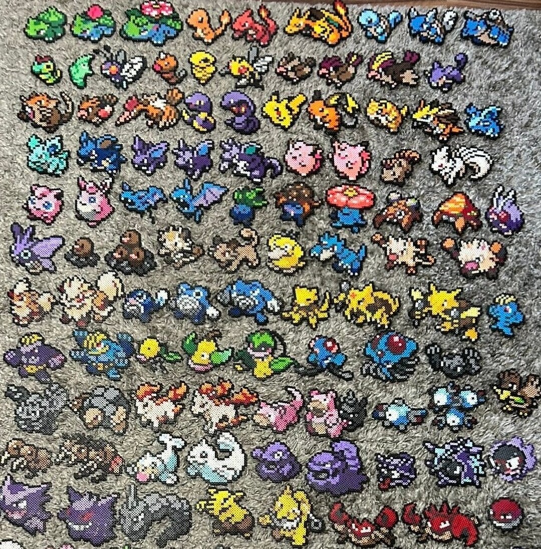 Pokemon Gen 1 Perler Sprites COMPLETE SET - Etsy Canada