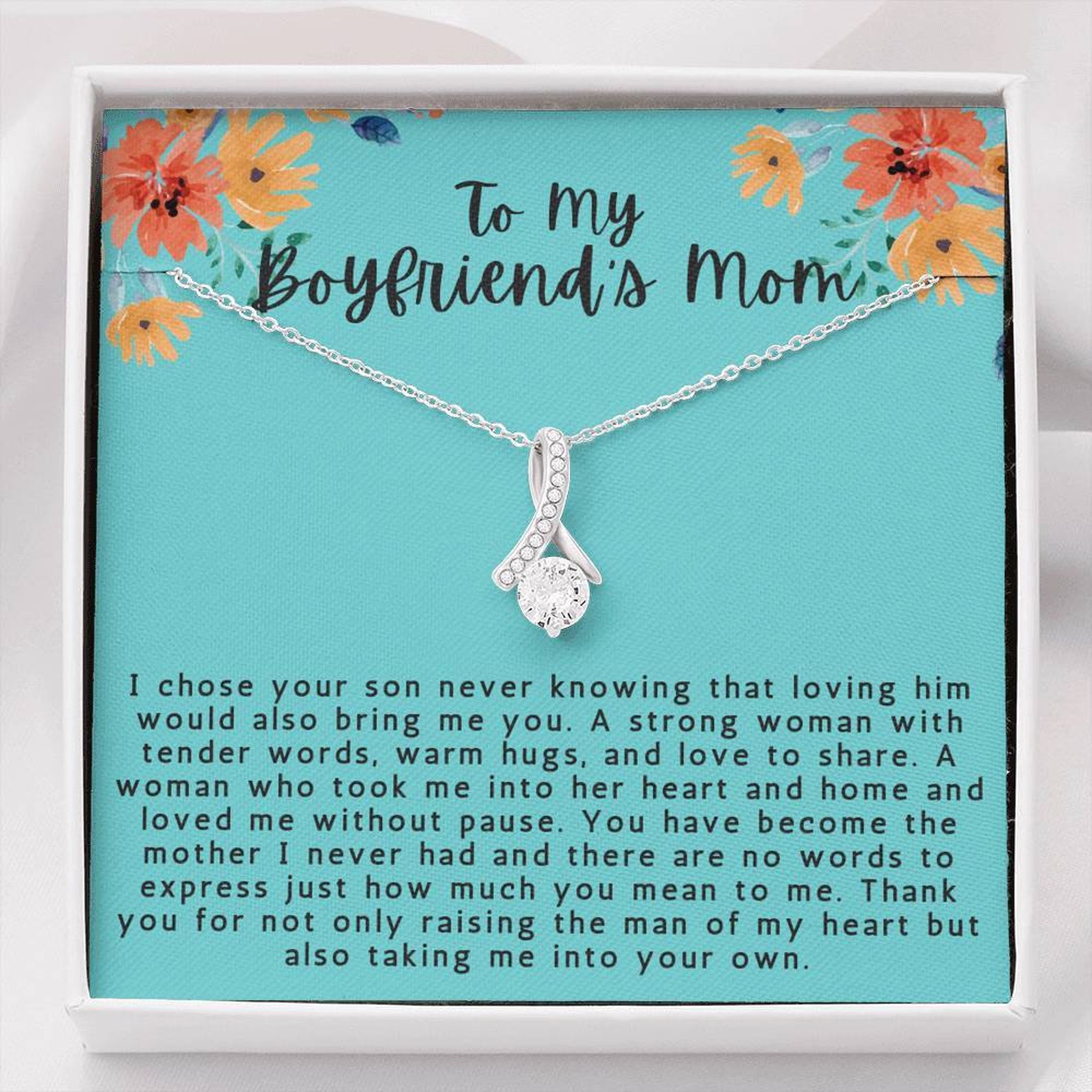 Boyfriend s Mom Gift To My Boyfriends Mom Necklace For Etsy