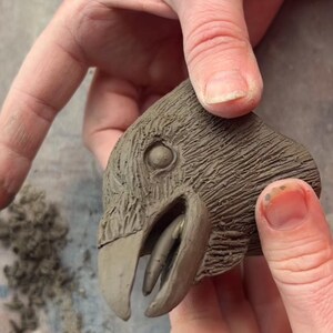 Raven Pottery Sculpture Template for Hand Building. With Video Classes ...