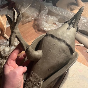 Raven Sculpture Template Pattern for Hand Building in Clay Includes 7 ...