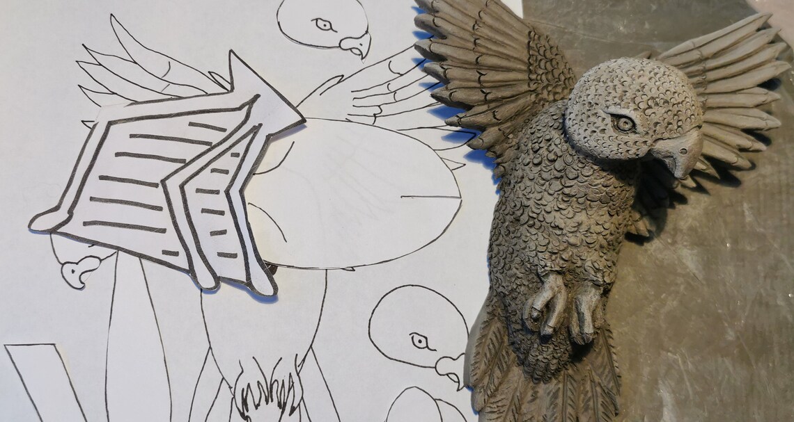 EASY Parakeet Template for Hand Building Sculpture. Youtube - Etsy