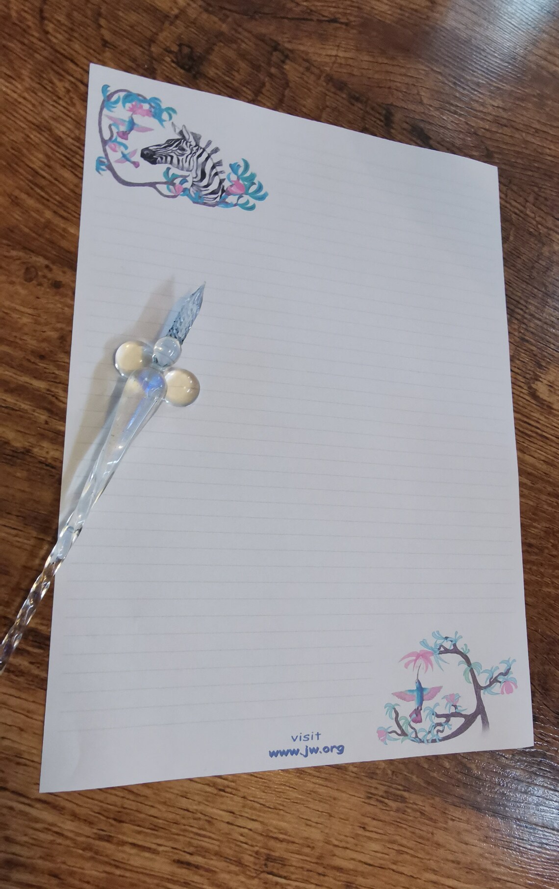 JW Paradise Letter Head Writing Paper PDF File Design for - Etsy