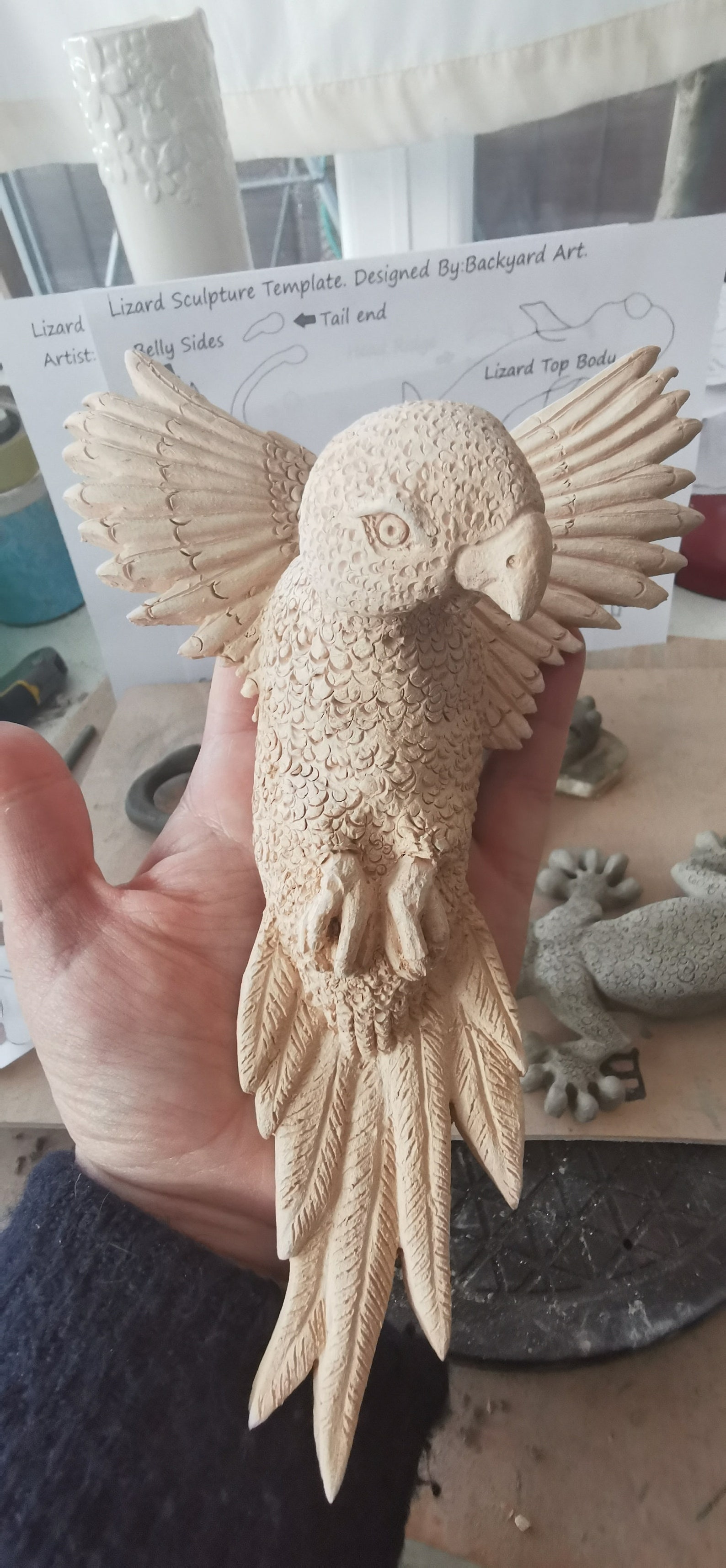 EASY Parakeet Template for Hand Building Sculpture. | Etsy