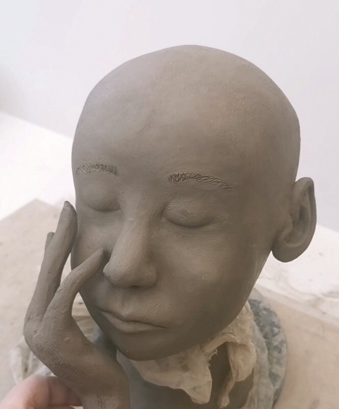 Child's Head Ceramic Bust Sculpture Template: Pottery/ceramic Hand ...