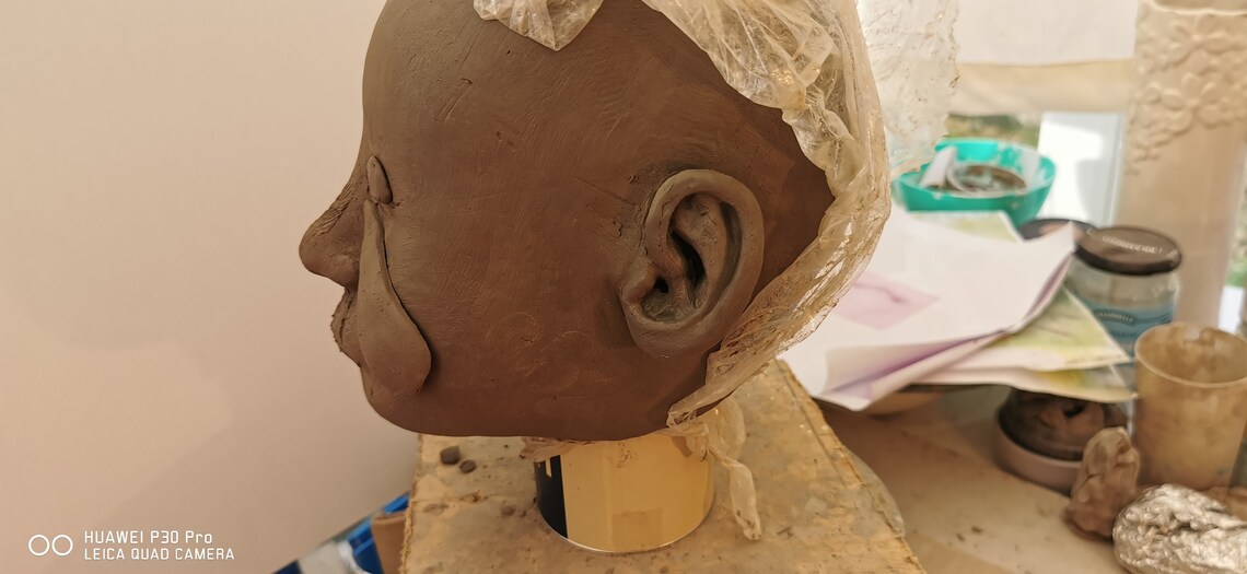 Child's Head Ceramic Bust Sculpture Template: Pottery/ceramic Hand ...