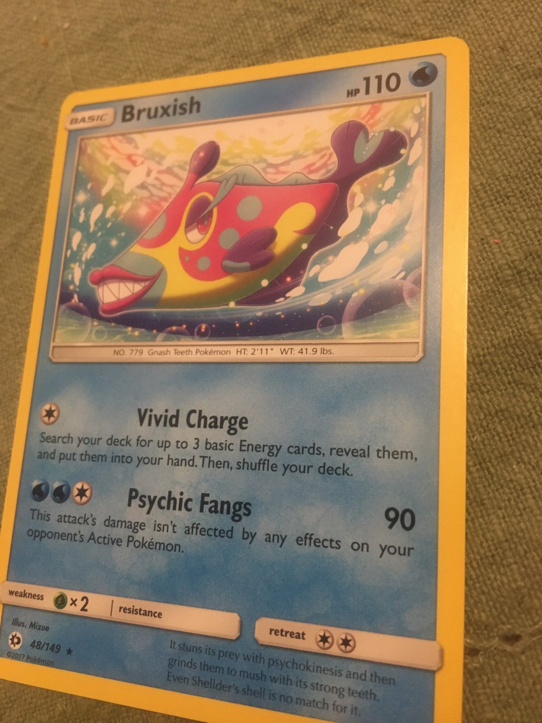 Bruxish *RARE Pokémon Card - Etsy