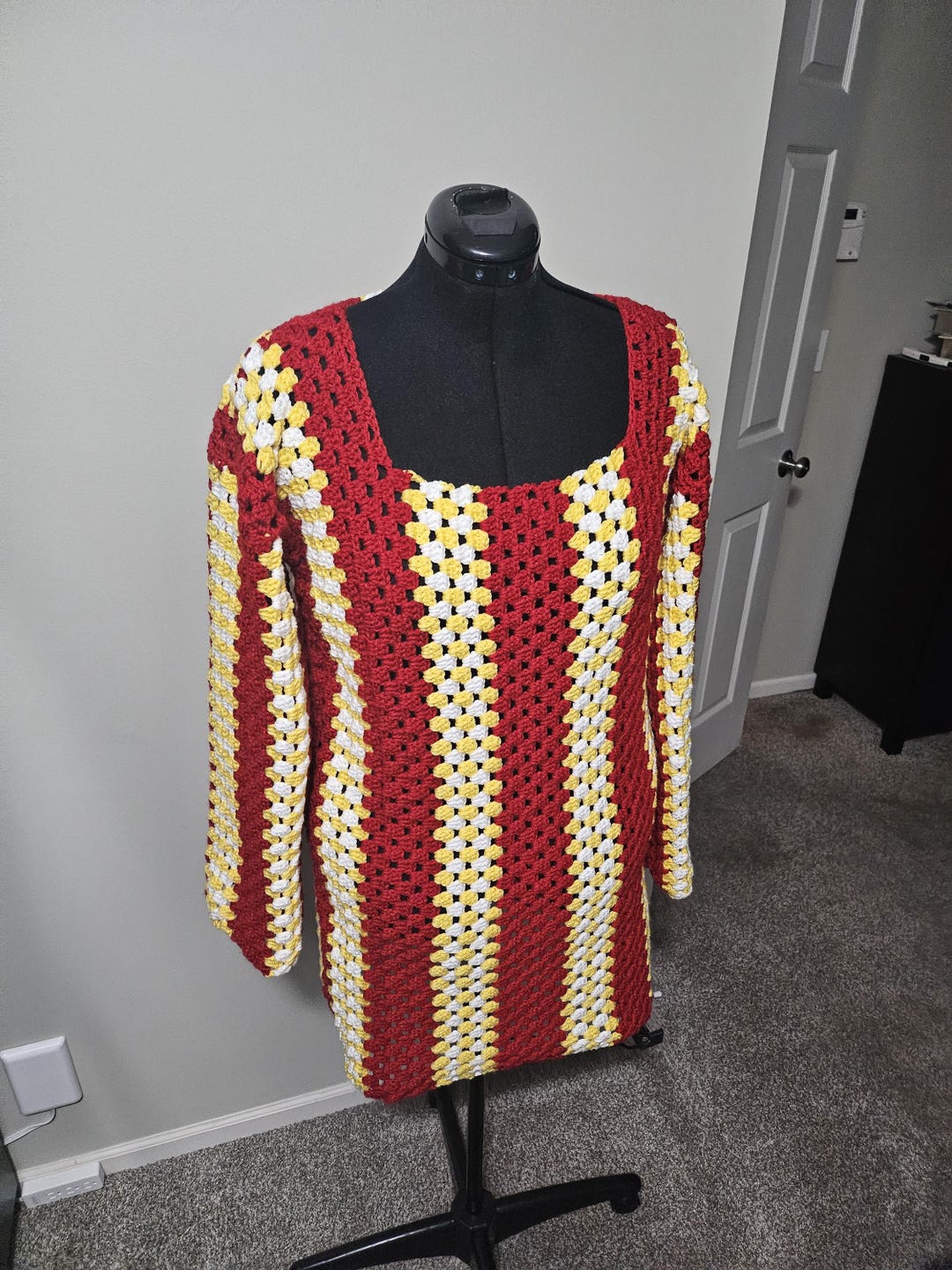 Crochet Dress - Chiefs Colors - Etsy