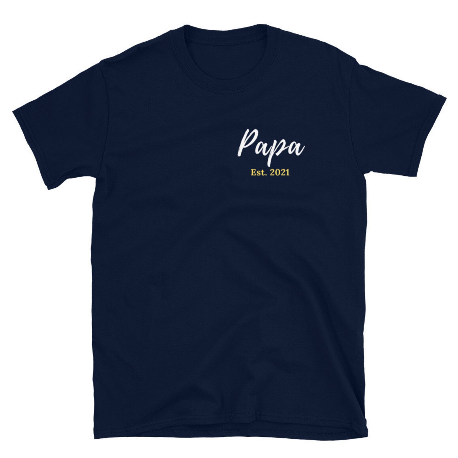 Papa Est 2021 Shirt Dad Est 2021 Shirt Cute Dad Shirt Etsy