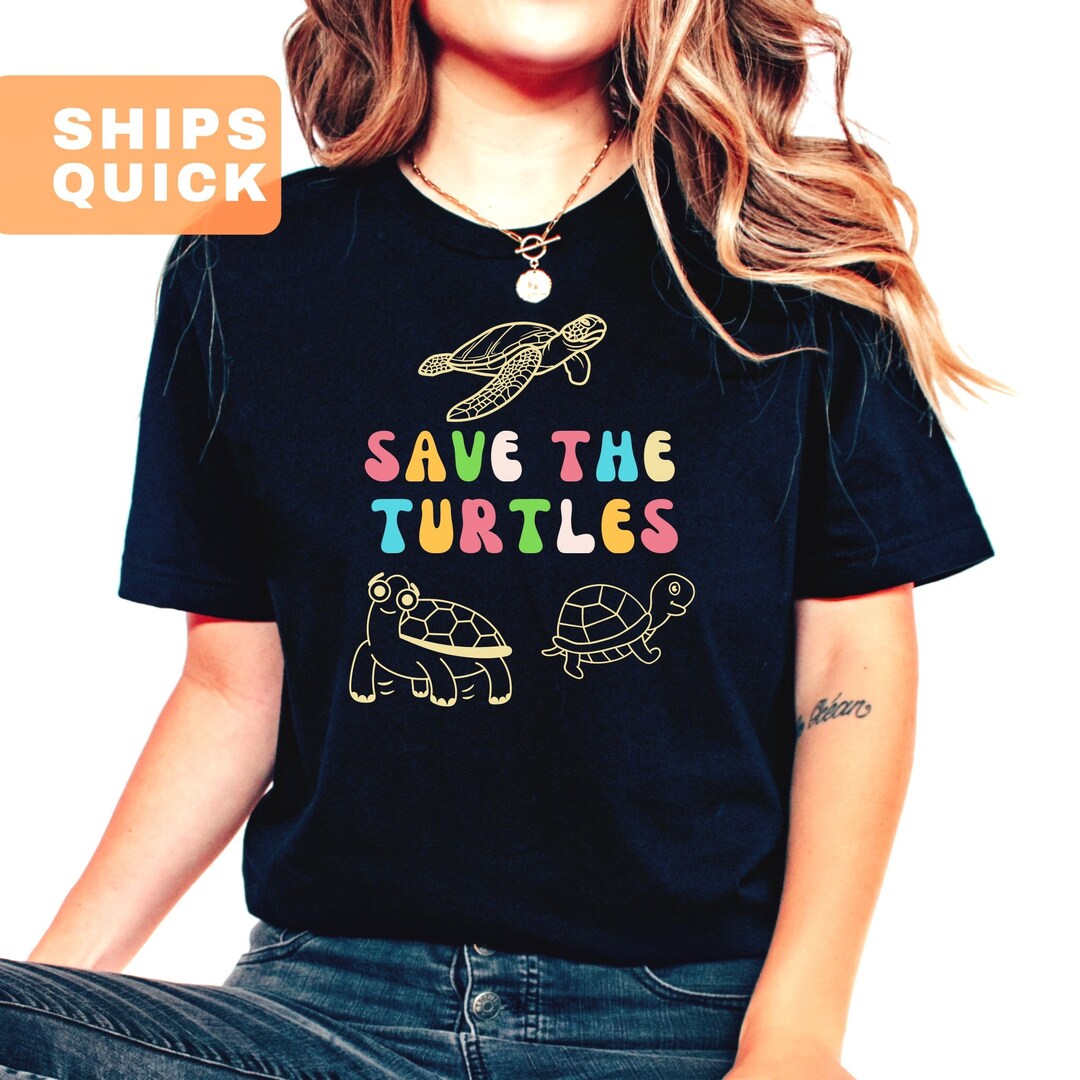 Retro Save the Turtles Shirt, Turtles Shirt, Turtles Lover Shirt, Save ...