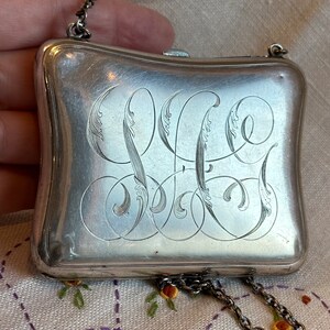 Antique Sterling Purse by R. Blackinton, Engraved North Wind Design C ...