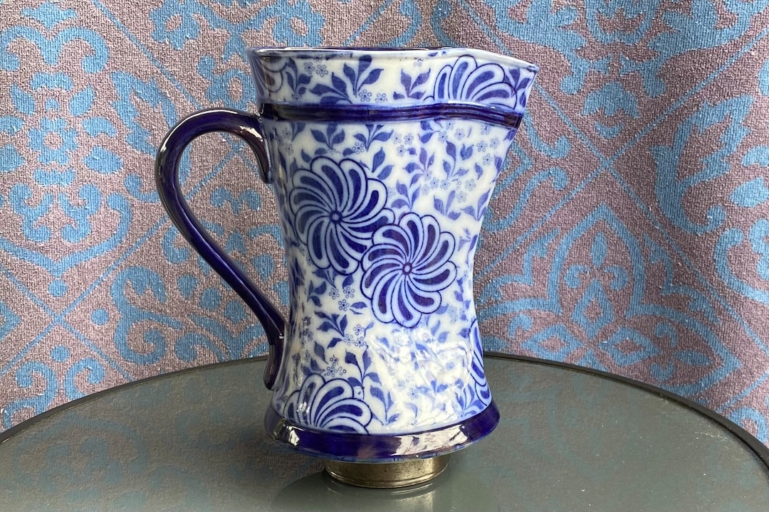 Royal Doulton Flow Blue Pitcher - Etsy