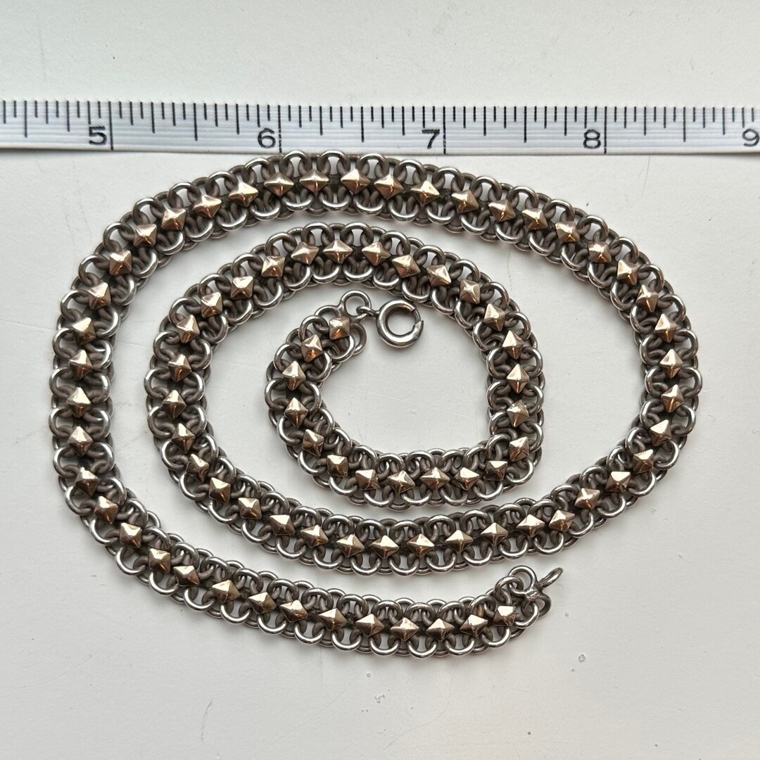 Antique French Chain Necklace - Silver, Gold - Etsy