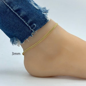 10K Anklet - Miami Cuban Anklet , Double Miami Cuban Gold Anklet, 10K ...