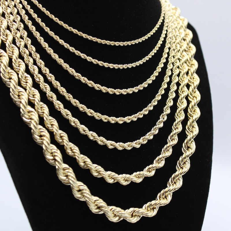 3mm 20inch 14k Rope Chain - Etsy