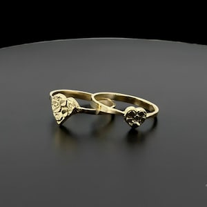10k Solid Gold Nugget Heart Love Ring for Women/girl - Etsy
