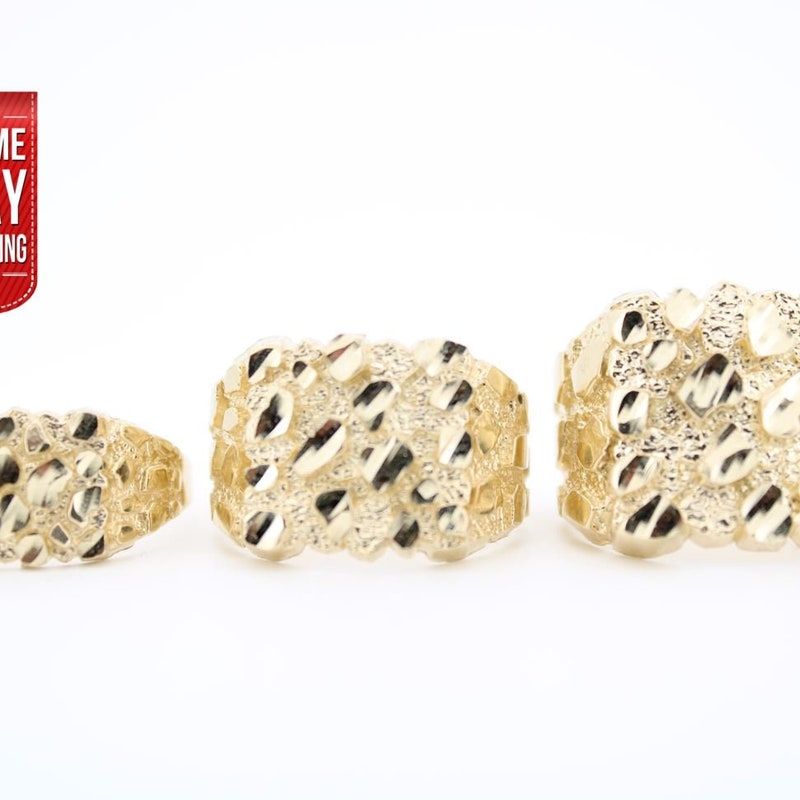 Gold Nugget Ring - Etsy