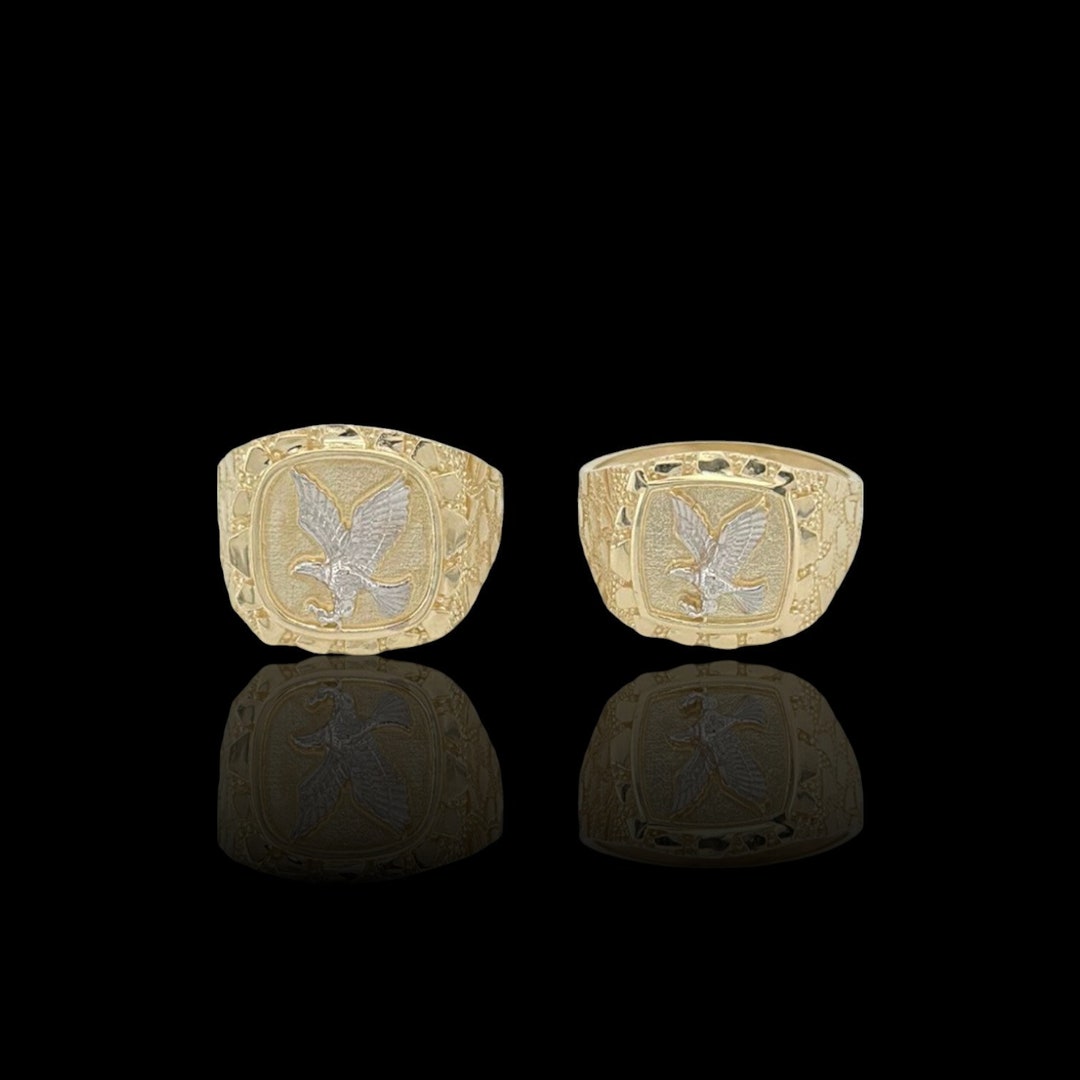 Eagle Nugget Ring - 10k Yellow Gold - Etsy
