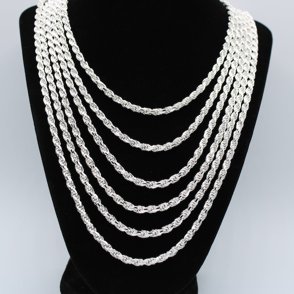 Silver Rope Chain - Etsy