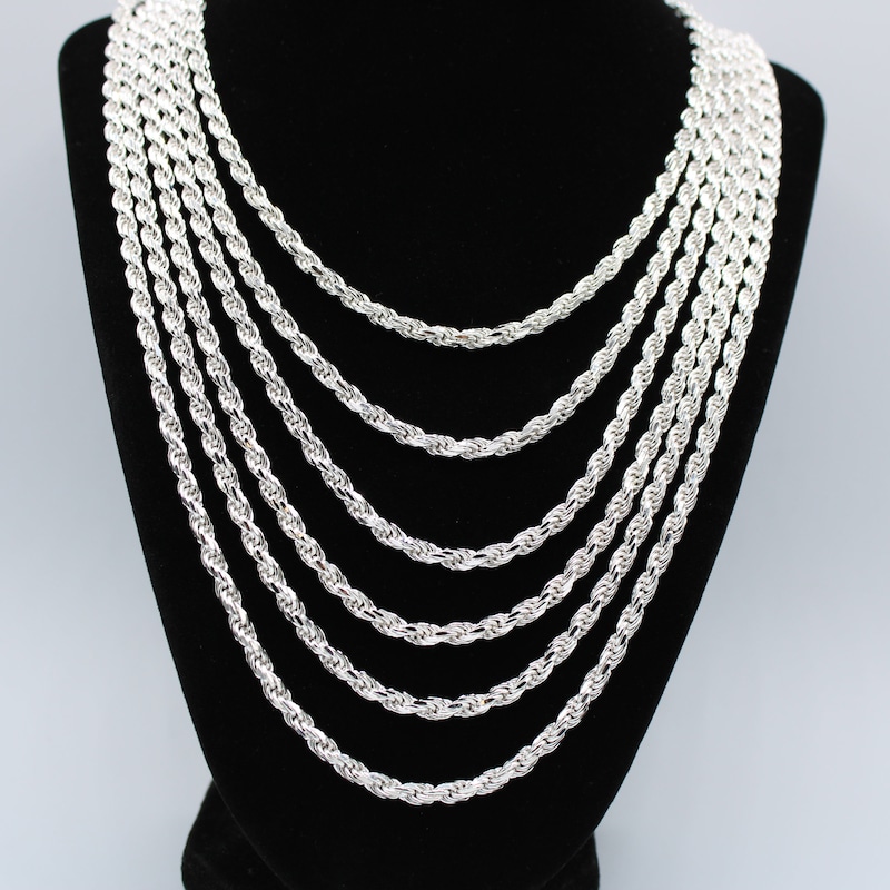 Silver Rope Chain - Etsy