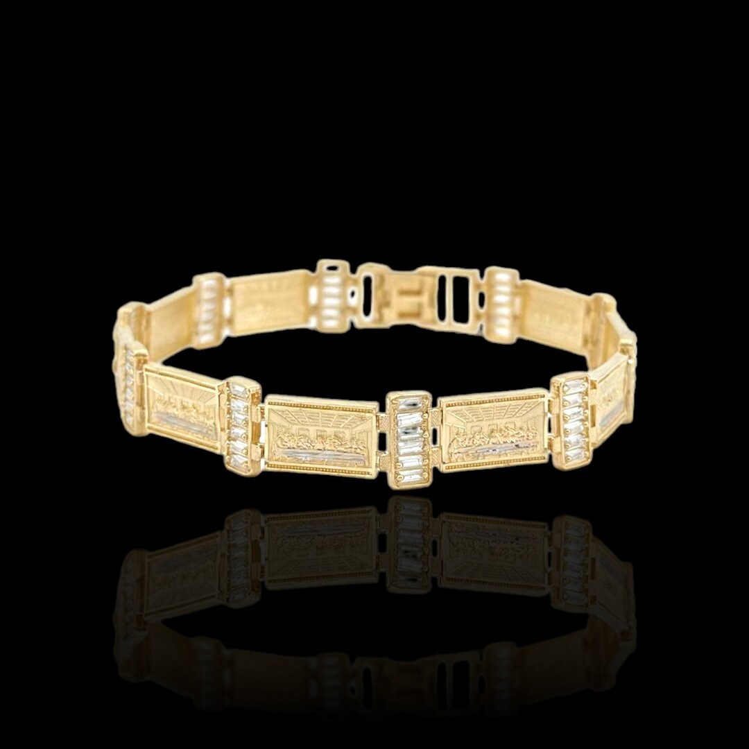Charm "last Supper" Bracelet - 10K Yellow Gold - Etsy