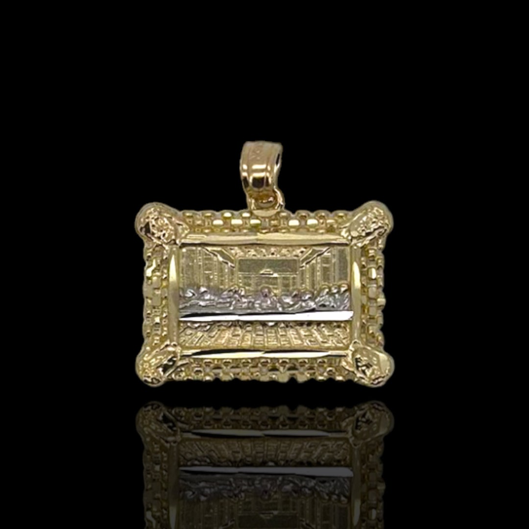 10K Yellow Gold Apostles Last Supper Charm/pendant, Authentic, Textured ...
