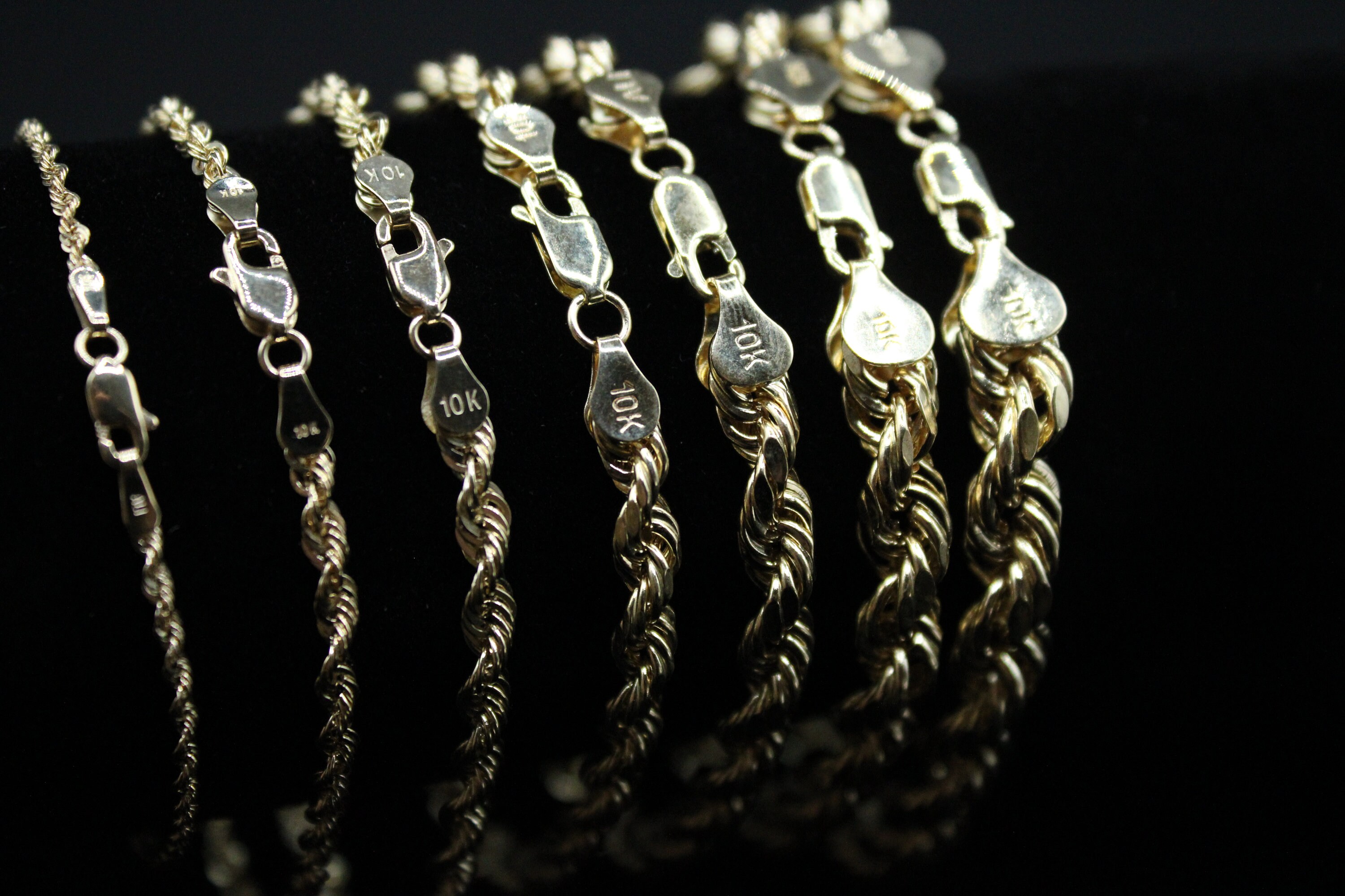 10K Gold Rope Chain Gold Rope Chain Bracelet 2mm 3mm 4mm - Etsy